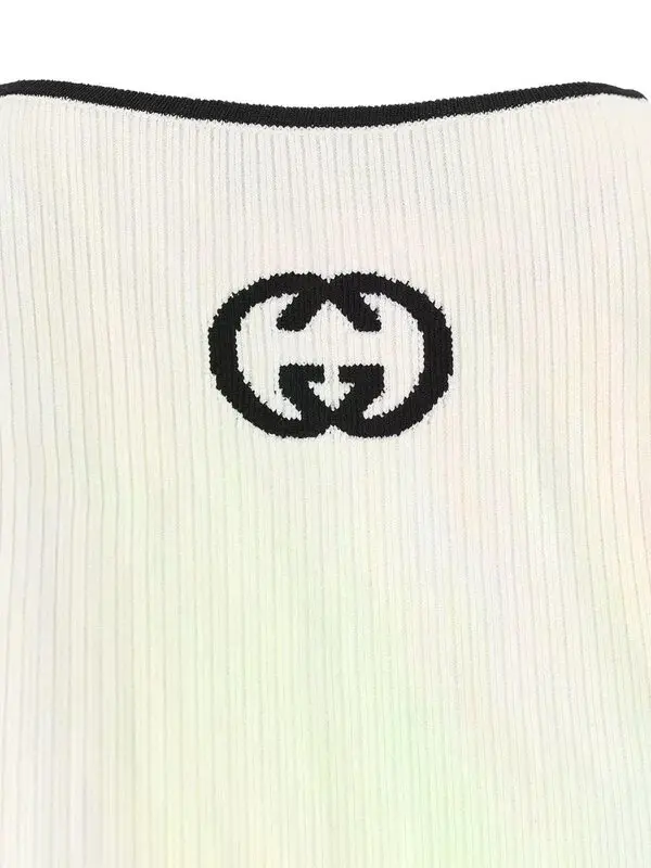 Gucci Ribbed Tank Top - Neutrals