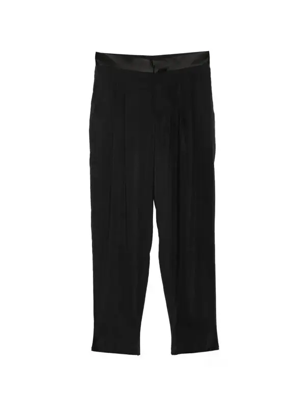 Giorgio Armani Satin Trim Trousers - Black