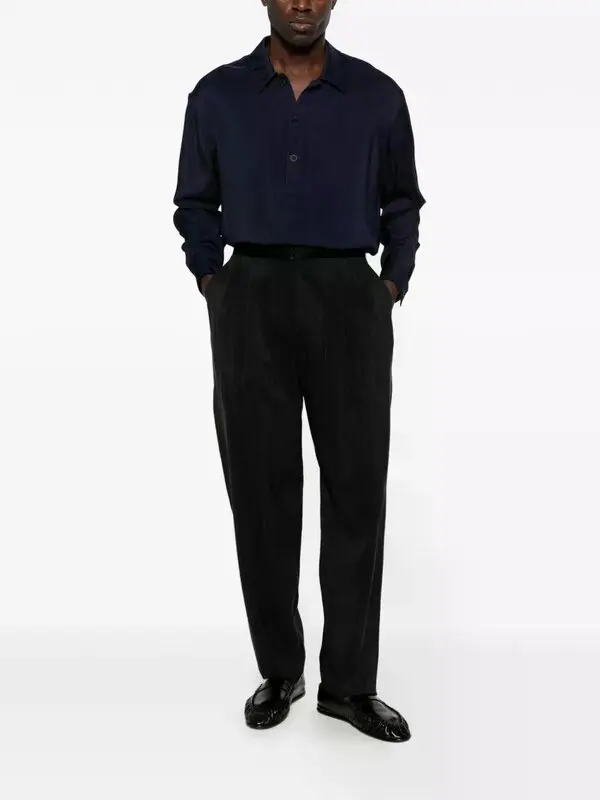 Giorgio Armani Satin Trim Trousers - Black