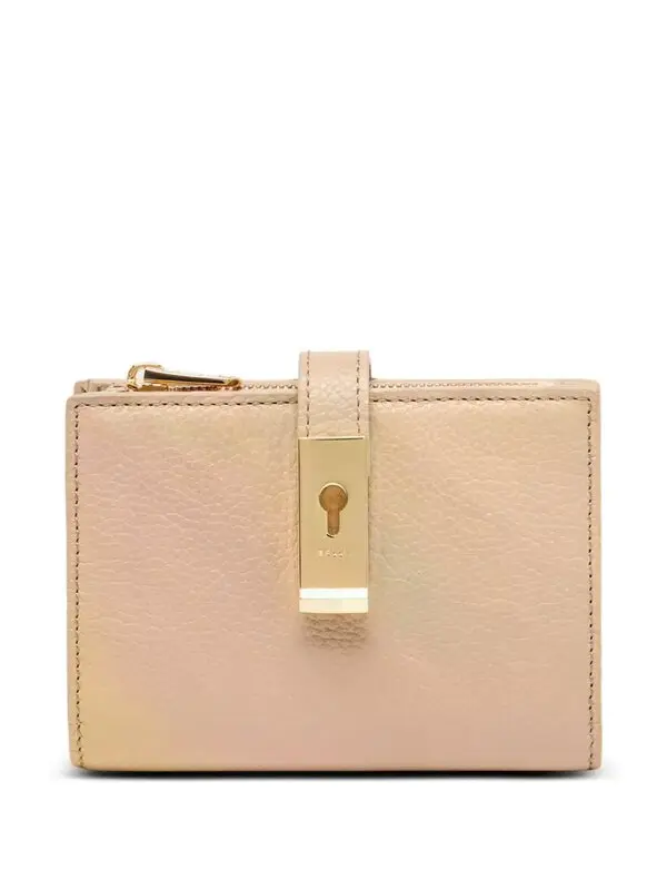 Bally Lock Me Grained-leather Wallet - Neutrals