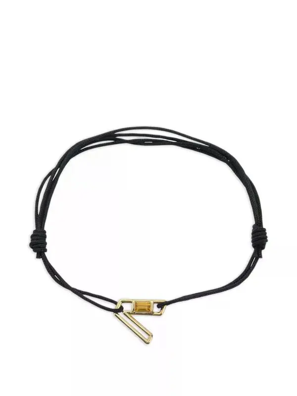 ALIITA Letra V Citrine Cord Bracelet - Gold