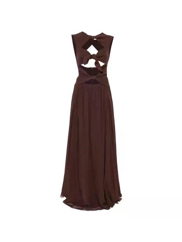 Raquel Diniz Tie Cut-out Maxi Dress