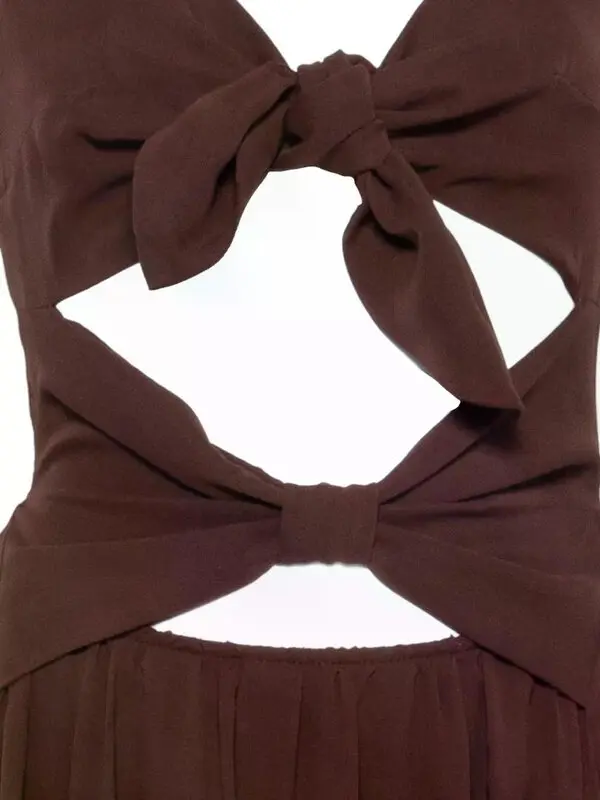 Raquel Diniz Tie Cut-out Maxi Dress