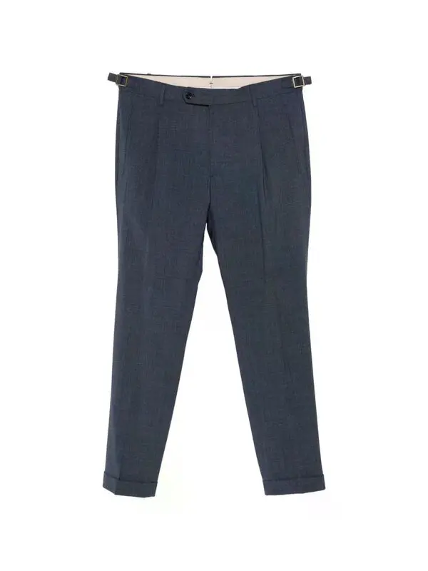 BERWICH Tailored Pleated Trousers - Blue