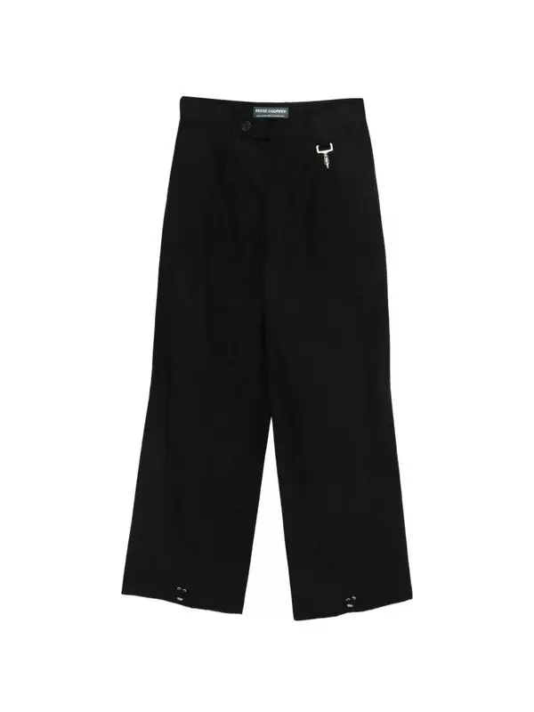 Reese Cooper Pleated Ripstop Trousers - Black