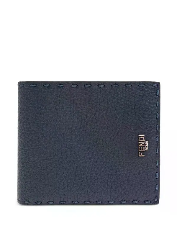 Fendi Selleria Leather Wallet - Blue