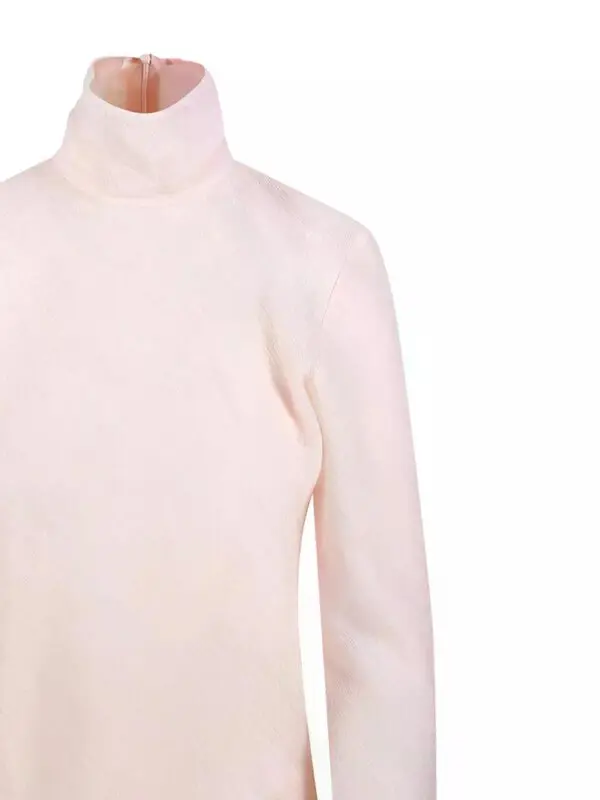 SANDBEIGE Turtleneck Split Cuff Blouse
