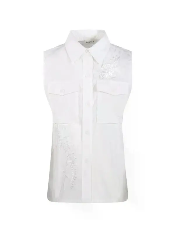 P.a.r.o.s.h Embroidered Sleeveless Shirt