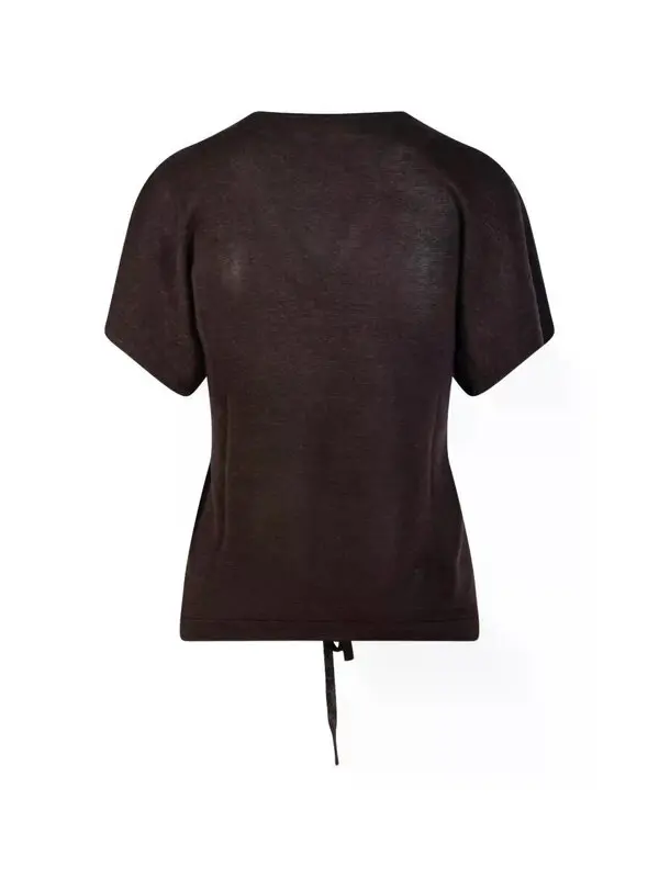 P.a.r.o.s.h Tie-waist Top - Brown