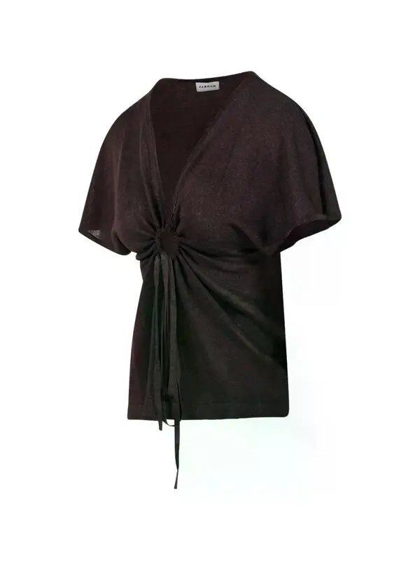 P.a.r.o.s.h Tie-waist Top - Brown