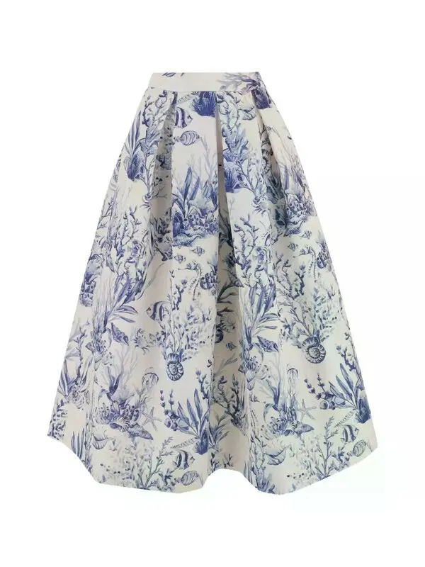 LUNATICA MILANO Flared Printed Skirt