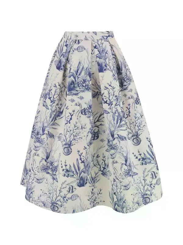 LUNATICA MILANO Flared Printed Skirt