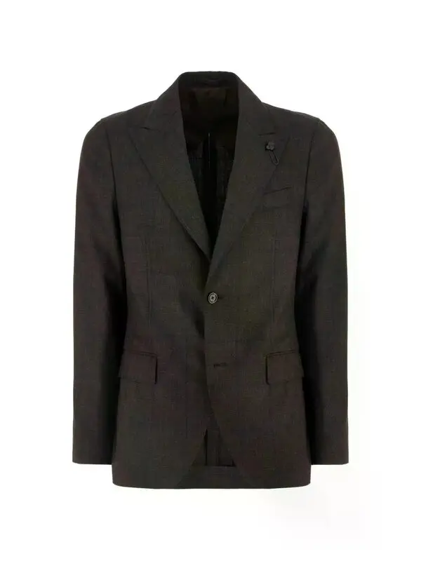 LARDINI Checked Buttoned Suit