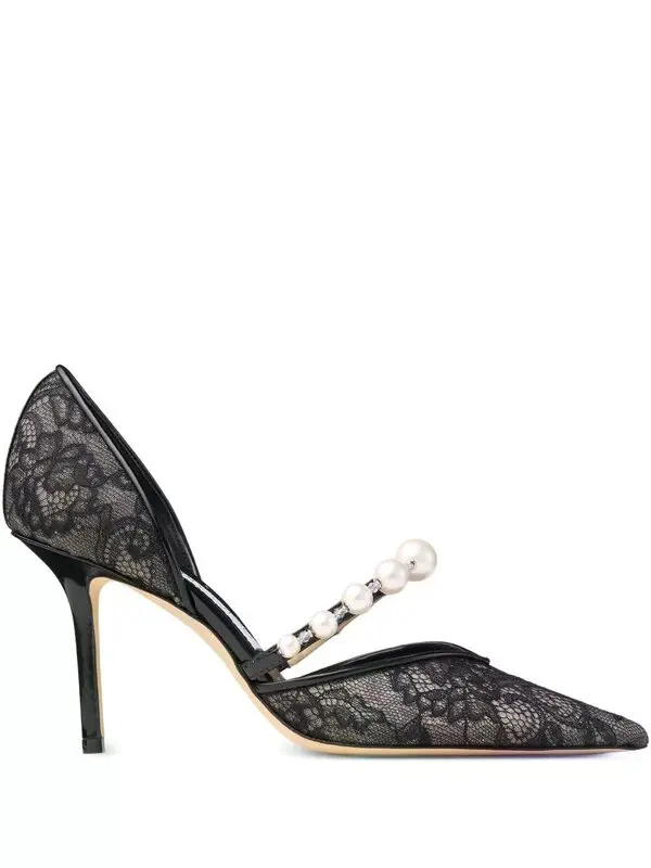 JIMMY CHOO 85mm Aurelie Lace Pumps
