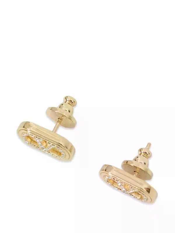 Valentino Garavani Rhinestone Logo Earrings