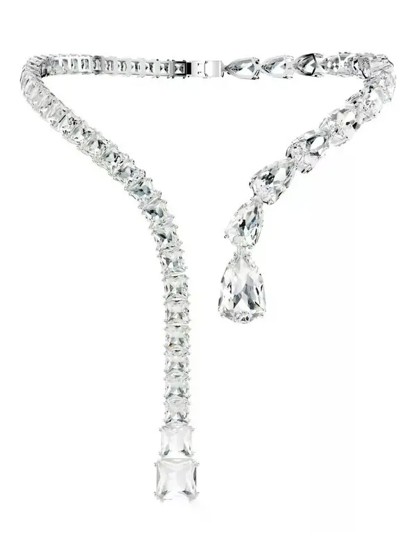 SWAROVSKI Matrix Open Crystal-drop Necklace - Silver