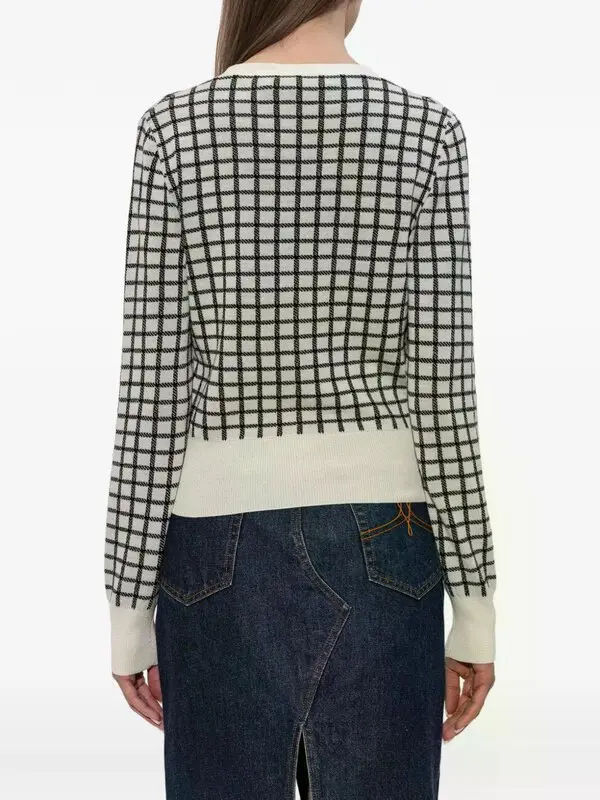 Marni Checked V-neck Cardigan
