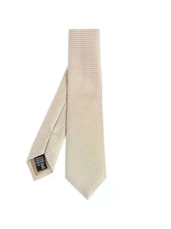 Emporio Armani Patterned Jacquard Tie - Neutrals