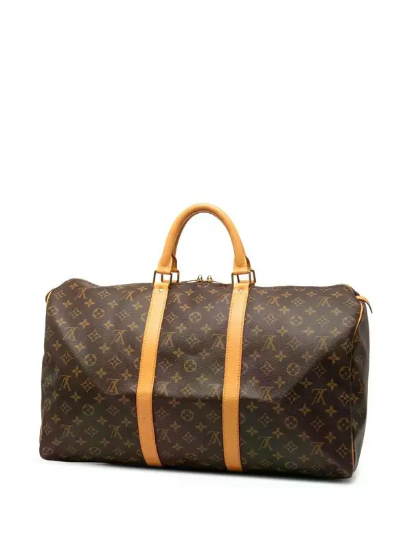LOUIS VUITTON 2003 Monogram Keepall 50 Travel Bag - Brown