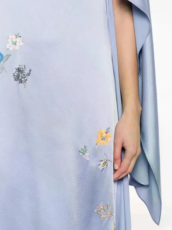 Erdem Floral Draped Maxi Dress