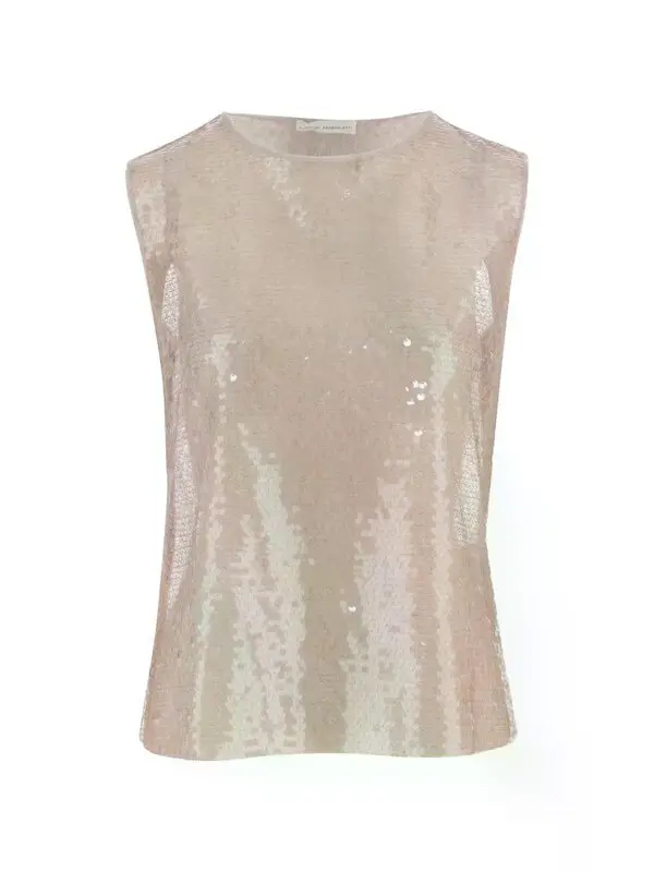 NICCOLO PASQUALETTI Sequinned Sleeveless Top
