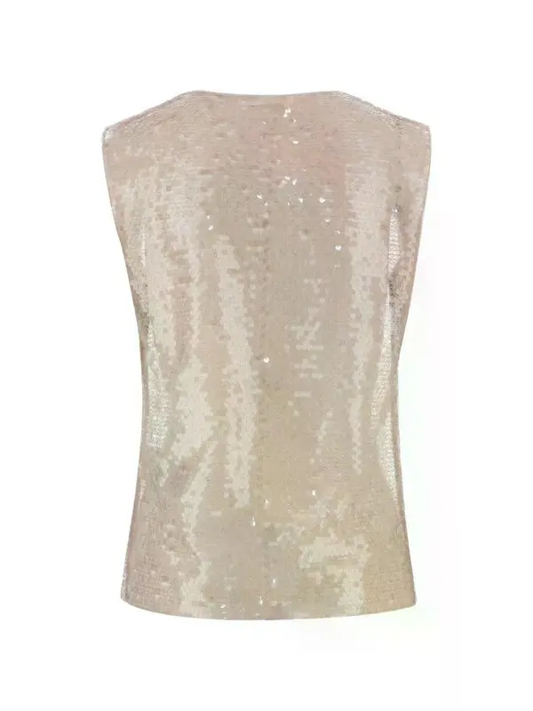NICCOLO PASQUALETTI Sequinned Sleeveless Top