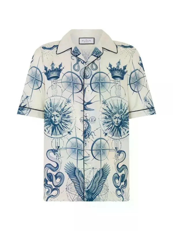 Philipp Plein Printed Silk Shirt