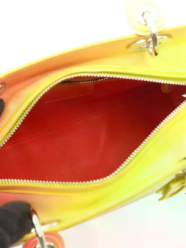Dior 2010-2026 Medium Ombre Calfskin Lady Satchel - Yellow