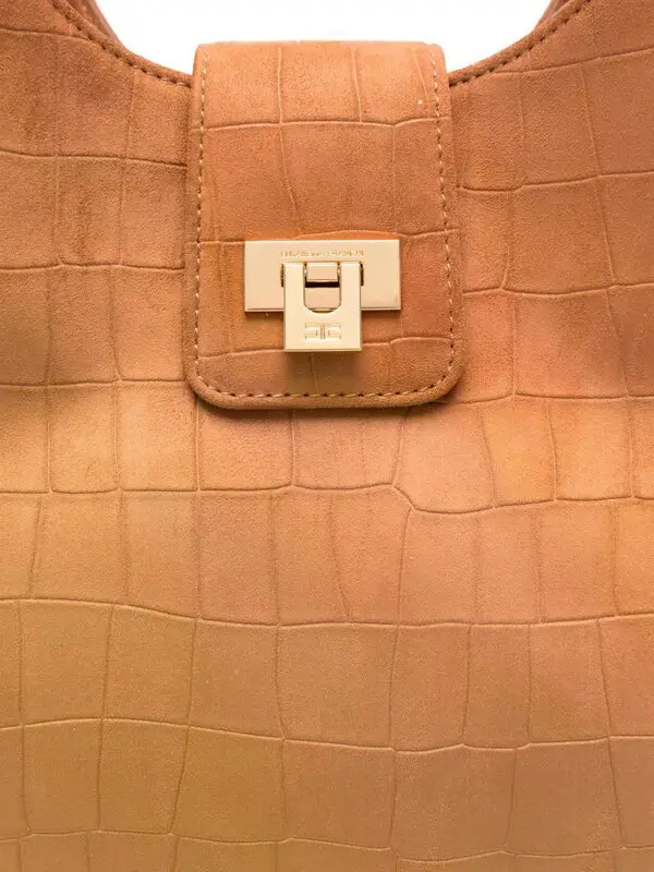 Elisabetta Franchi Croc-effect Chain Handle Bag