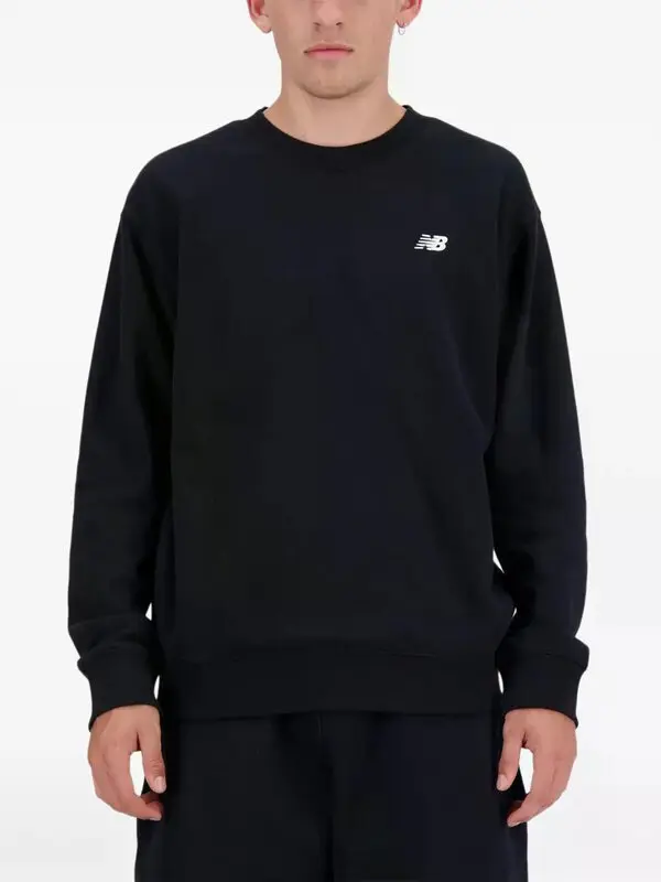 NEW BALANCE Crew-neck Sweatshirt With Logo Detail - Black
