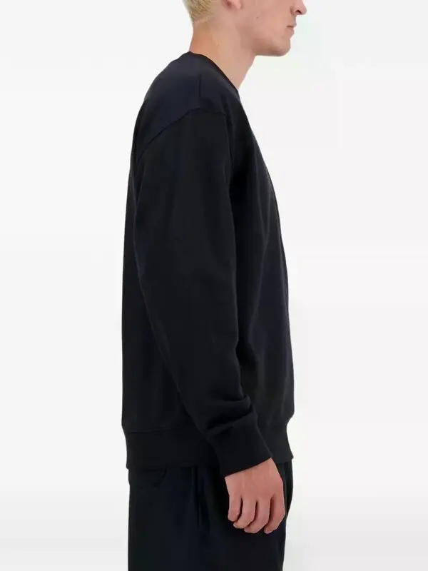 NEW BALANCE Crew-neck Sweatshirt With Logo Detail - Black