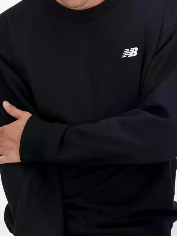 NEW BALANCE Crew-neck Sweatshirt With Logo Detail - Black