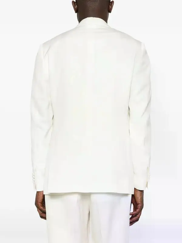 LARDINI Double-breasted Blazer - White
