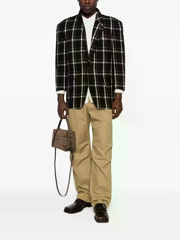 Issey Miyake Tailored Check Blazer