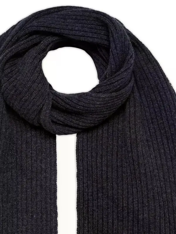 N.peal Ribbed Cashmere Scarf - Grey