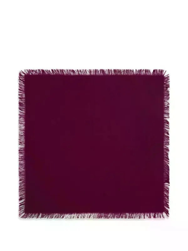 Eric Bompard Fringe Square Scarf - Purple