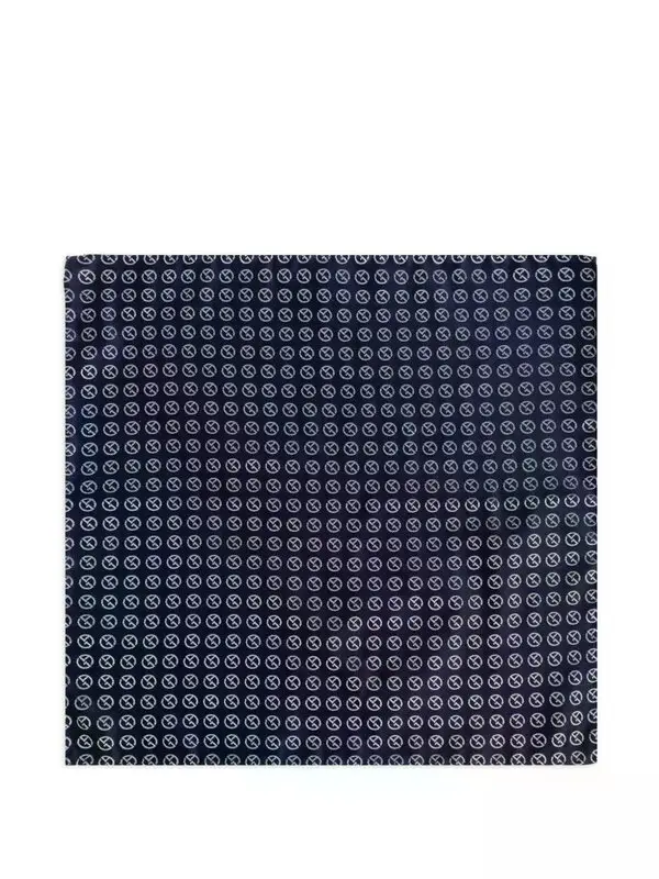 Giorgio Armani Logo-jacquard Scarf - Blue