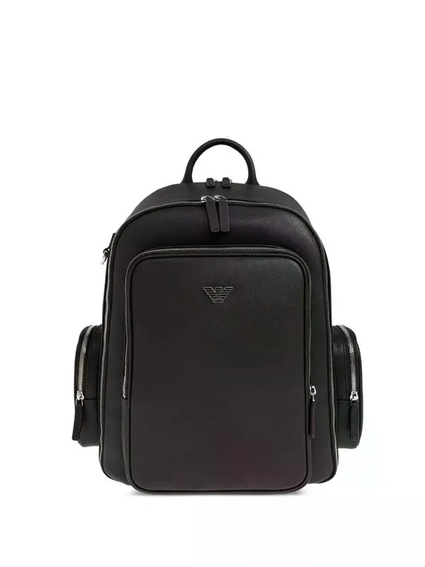 Emporio Armani Triangle-logo Backpack - Brown