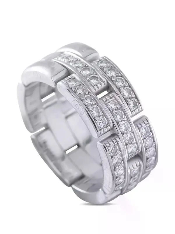 CARTIER Maillon Panthère Diamond Ring - Silver