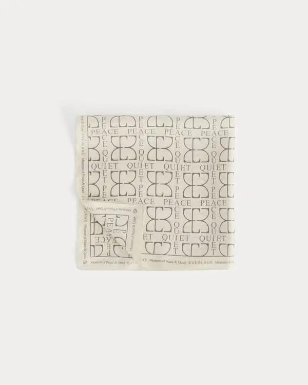 Everlane X Peace & Quiet Silk Bandana - Bone