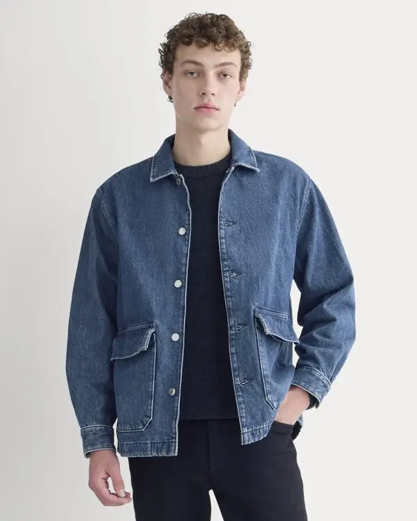 Everlane Relaxed Denim Shacket - Deep Atlantic