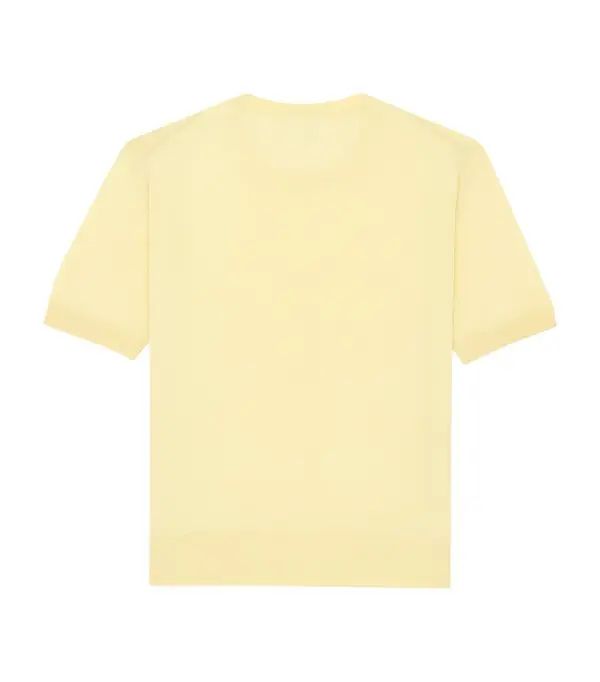 Saint Laurent Cashmere-wool-silk Short-sleeve Sweater - Green