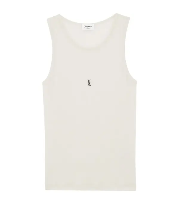 Saint Laurent Cotton Cassandre Tank Top