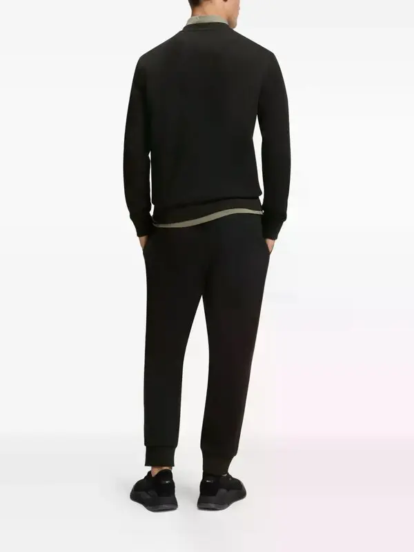 BOSS Logo-print Crewneck Sweatshirt - Black