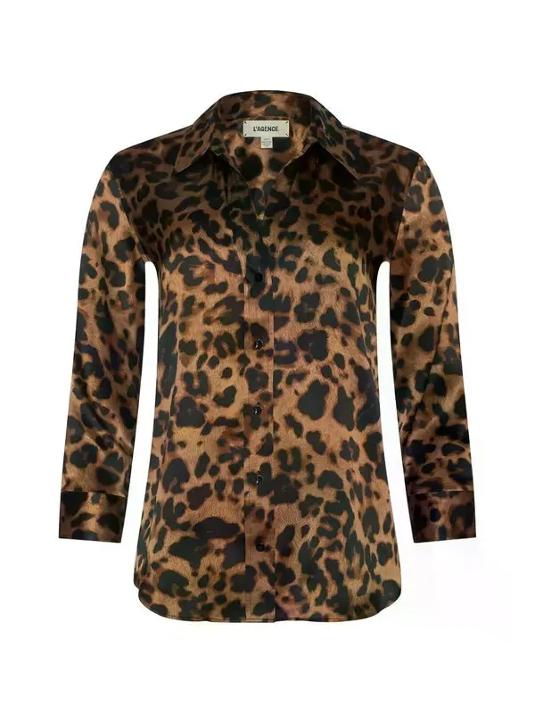 L'Agence Dani Leopard-print Blouse