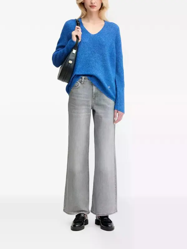 MOS MOSH Thora V-neck Sweater - Blue