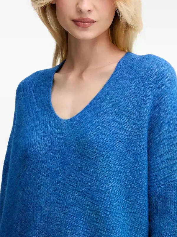 MOS MOSH Thora V-neck Sweater - Blue