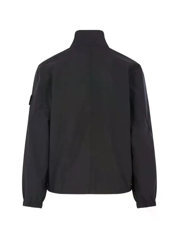 Stone Island Zip-up Jacket With Logo Patch