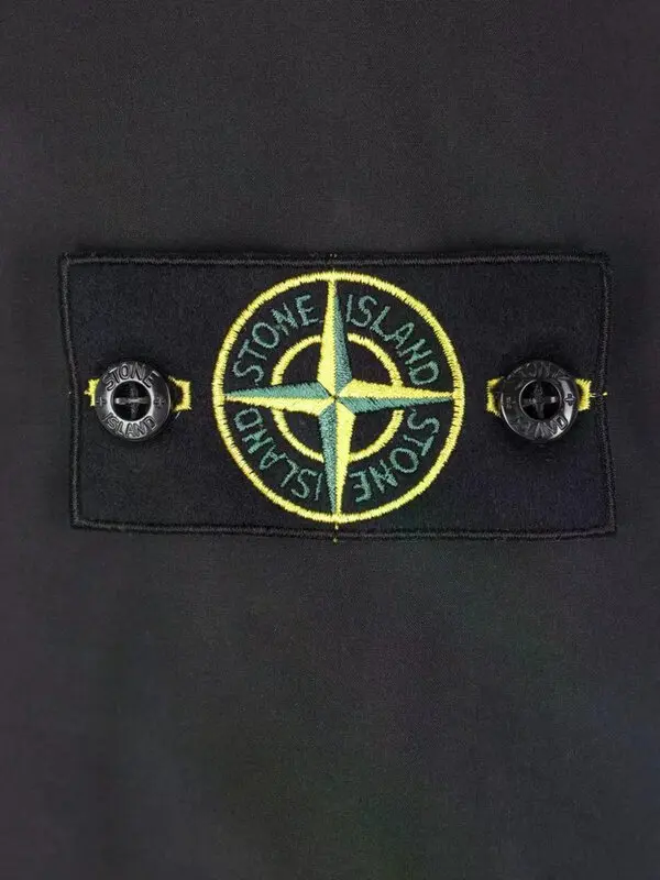 Stone Island Zip-up Jacket With Logo Patch