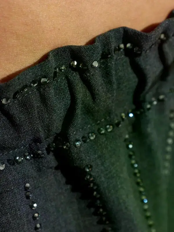 SELF-PORTRAIT Beaded Drawstring Trousers
